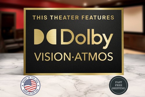 Dolby Vision Atmos Home Movie Theater Sign - StuffDoor