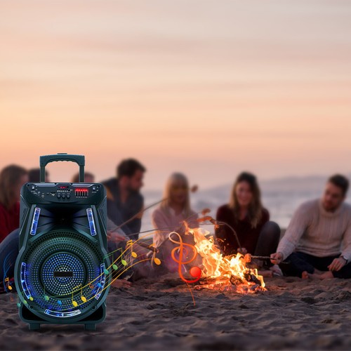 Portable Bluetooth Speaker 15" Woofer Wireless Heavy Bass Sound System ...